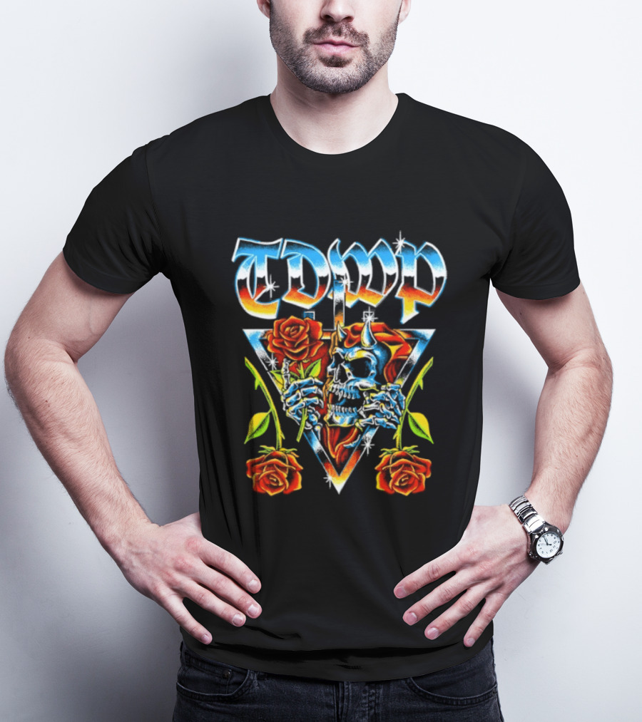 TDWP Devil Skull Roses Metalcore Band T-Shirt