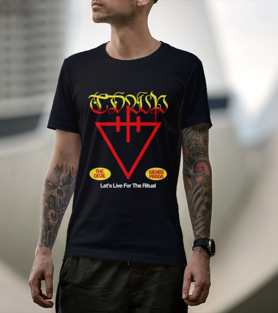 The Devil Wears Prada Ritual Inverted Triangle Symbol Let's Live For The Ritual T-Shirt