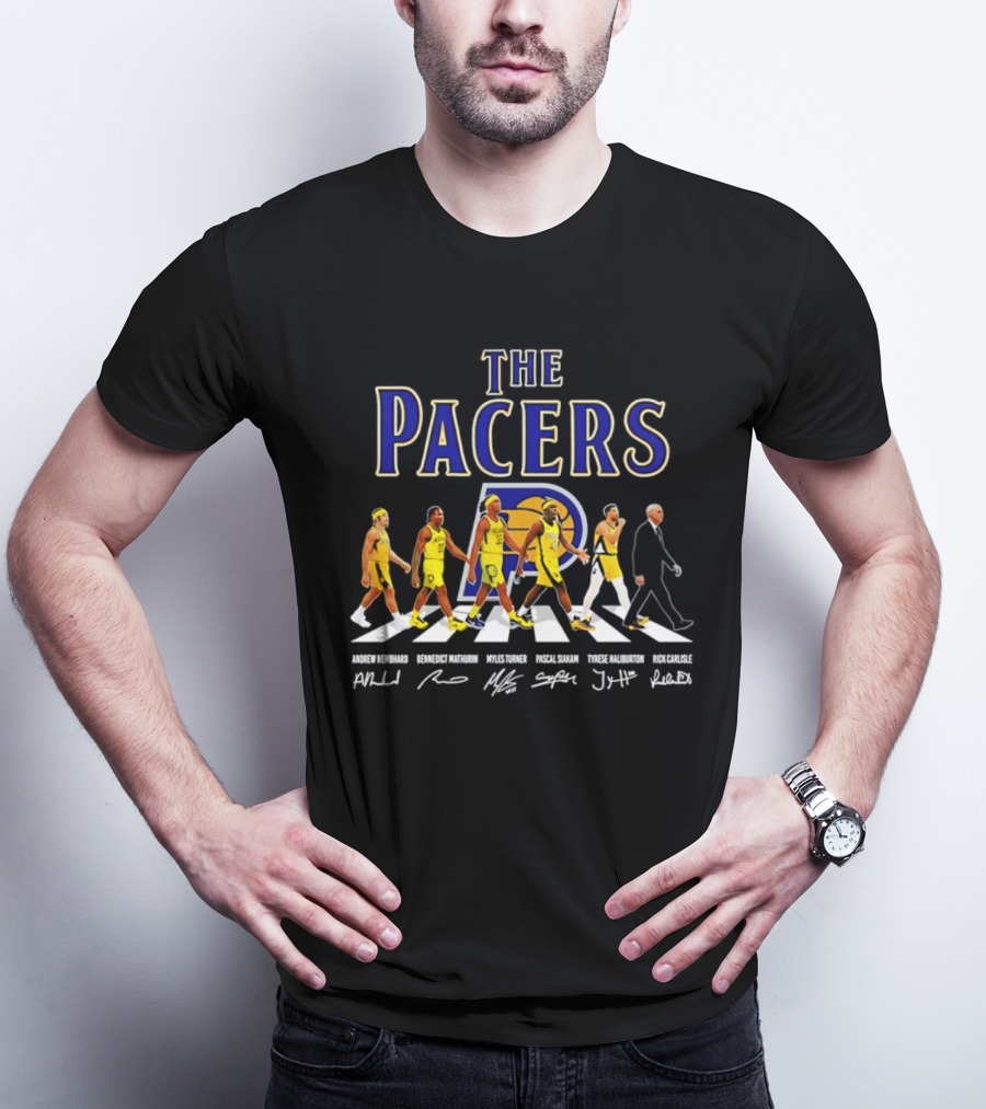 The Pacers Andrew Nembhard Bennedict Mathurin Myles Turner Pascal Siakam Tyrese Haliburton Signatures T-Shirt
