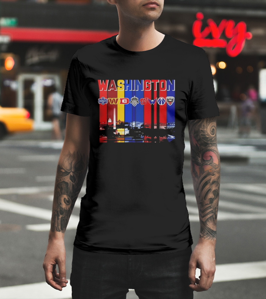 Washington Mystics Commanders Spirit Nationals Wizards DC United T-Shirt