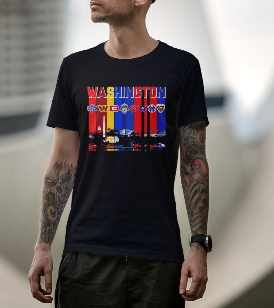 Washington Mystics Commanders Spirit Nationals Wizards DC United T-Shirt