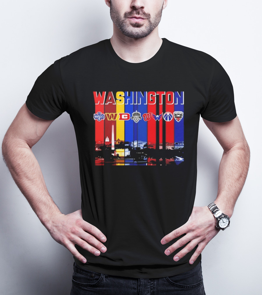 Washington Mystics Commanders Spirit Nationals Wizards DC United T-Shirt