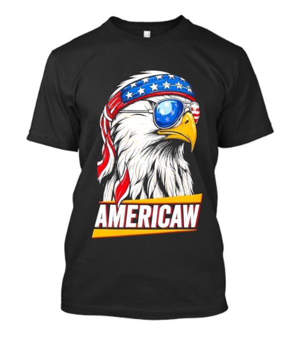 Bald Eagle Americaw Bandana American Flag USA T-Shirt