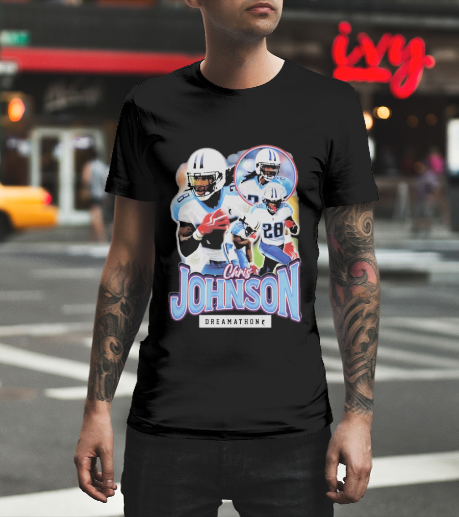 Chris Johnson NFL Dreamathon Tennessee Titans Football 28 T-Shirt