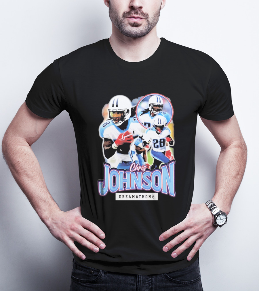 Chris Johnson NFL Dreamathon Tennessee Titans Football 28 T-Shirt