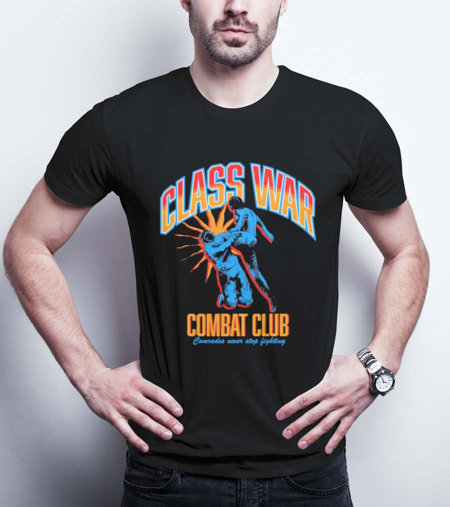 Class War Combat Club Comrades Never Stop Fighting Vintage Brawler Aesthetic T-Shirt