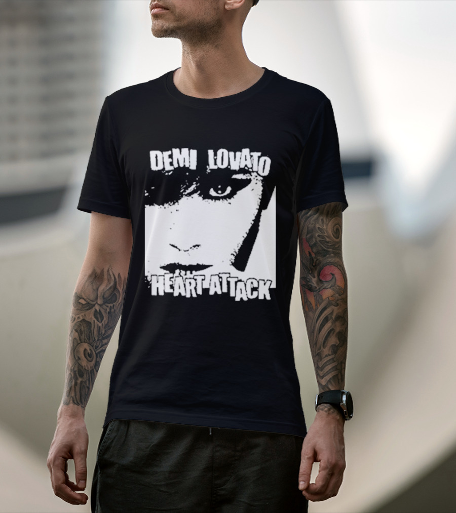 Demi Lovato Heart Attack Anniversary Face T-Shirt