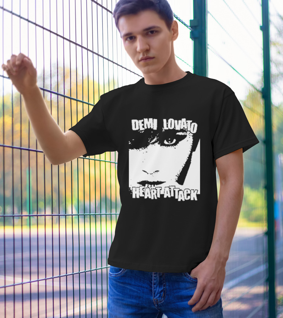 Demi Lovato Heart Attack Anniversary Face T-Shirt