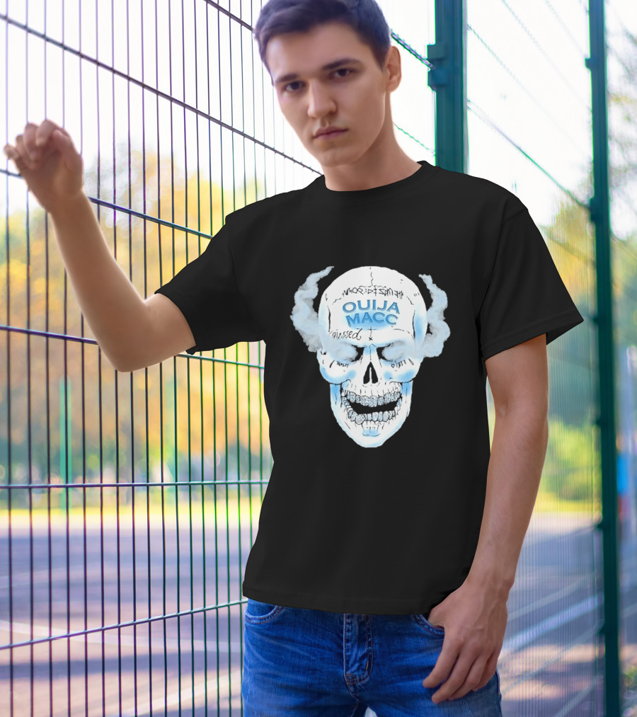 Ouija Macc Skull Blessed Trash Smoke Effect Design D 977 T-Shirt