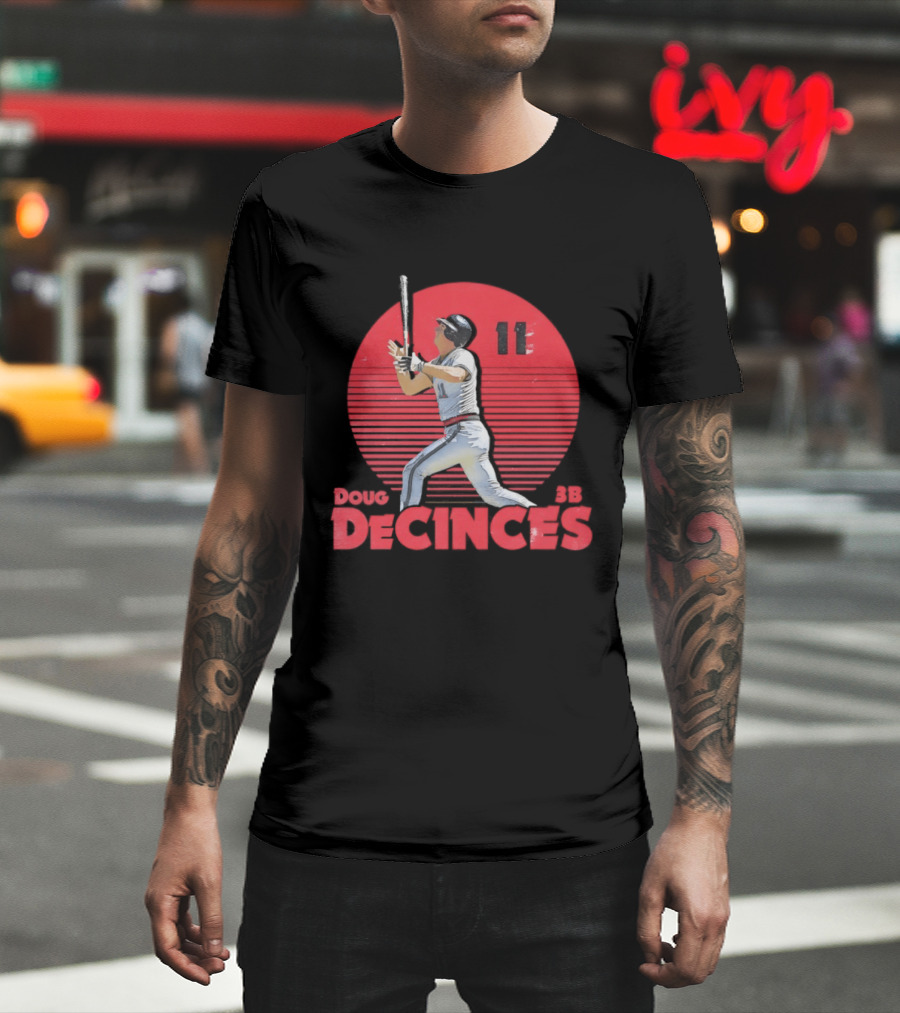 Doug DeCinces 11 California Angels Baseball Legend Player Number T-Shirt