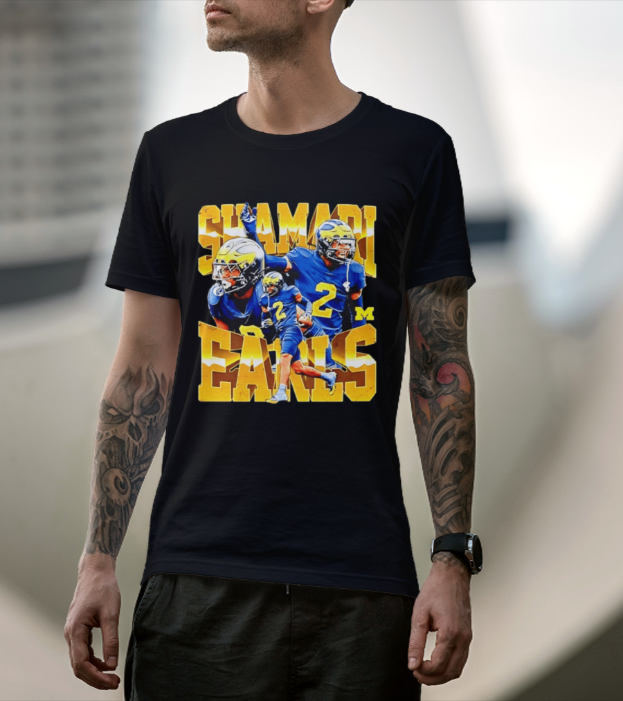 Shamari Earls 2 Michigan Wolverines NCAA Football Player Sports Fan Gear T-Shirt