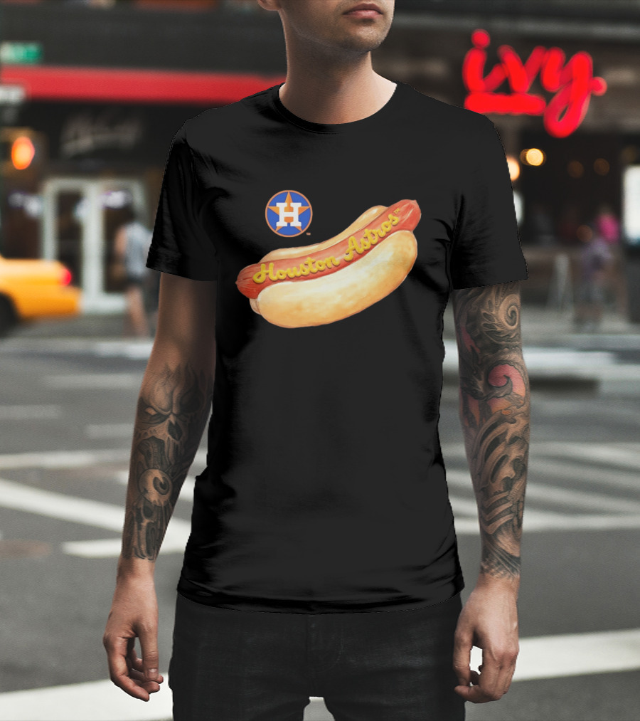 Houston Astros Hot Dog MLB 2026 Season Fan T-Shirt