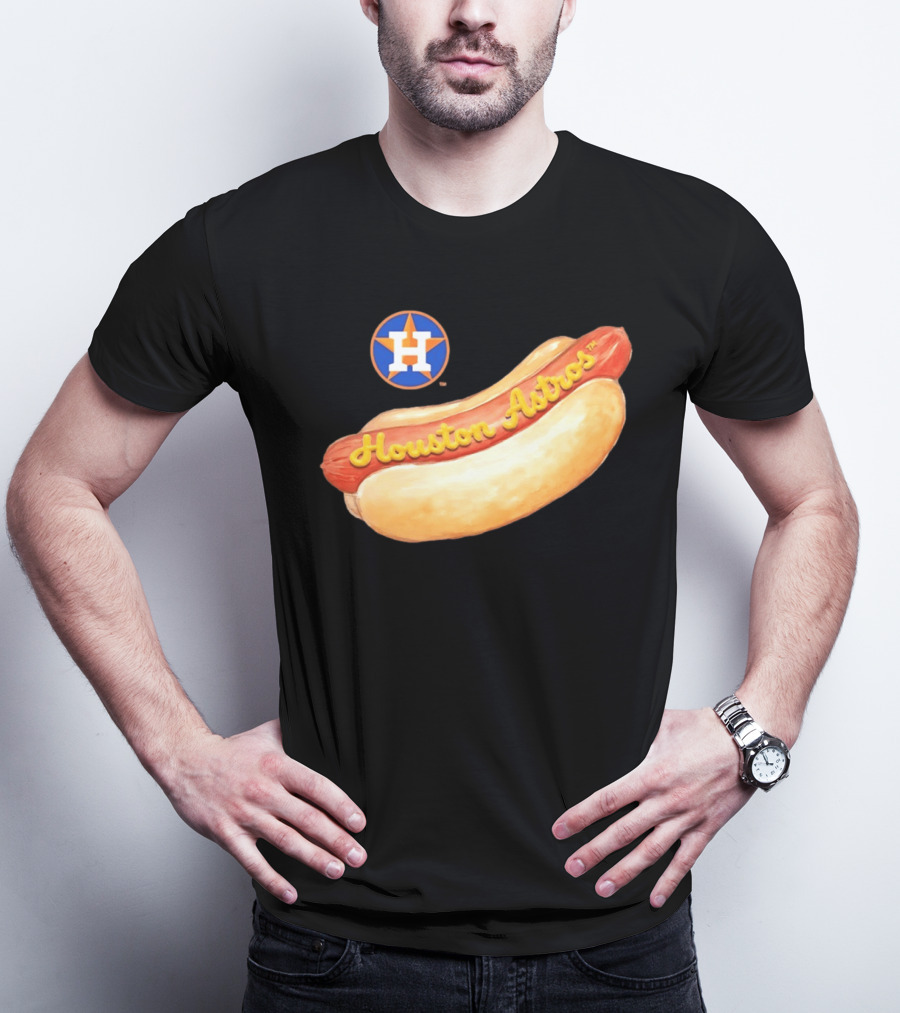 Houston Astros Hot Dog MLB 2026 Season Fan T-Shirt