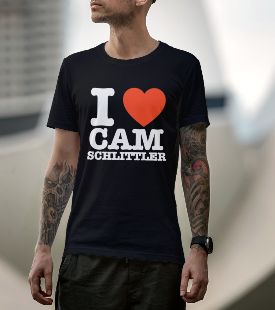 I Love Cam Schlittler Red Heart T-Shirt