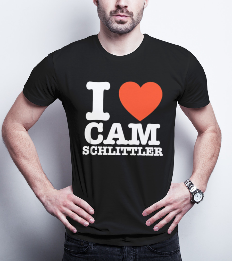 I Love Cam Schlittler Red Heart T-Shirt