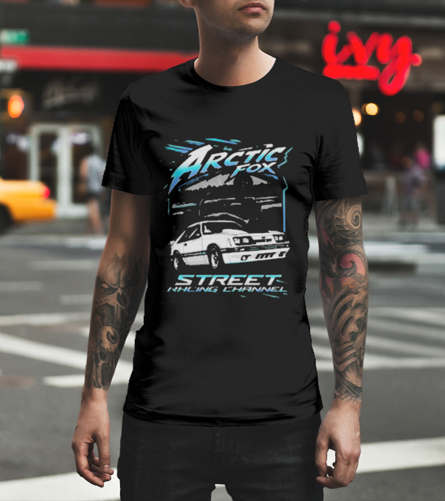 Arctic Fox Street Racing Channel Classic Car Enthusiasts T-Shirt