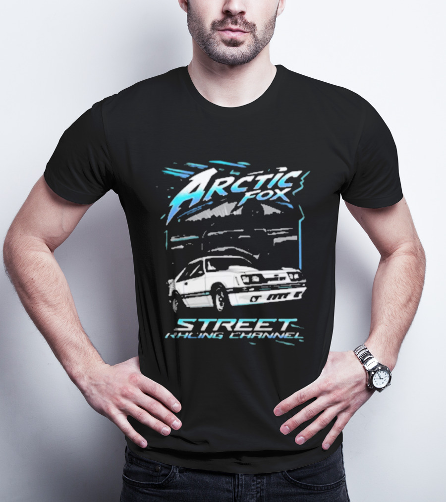 Arctic Fox Street Racing Channel Classic Car Enthusiasts T-Shirt