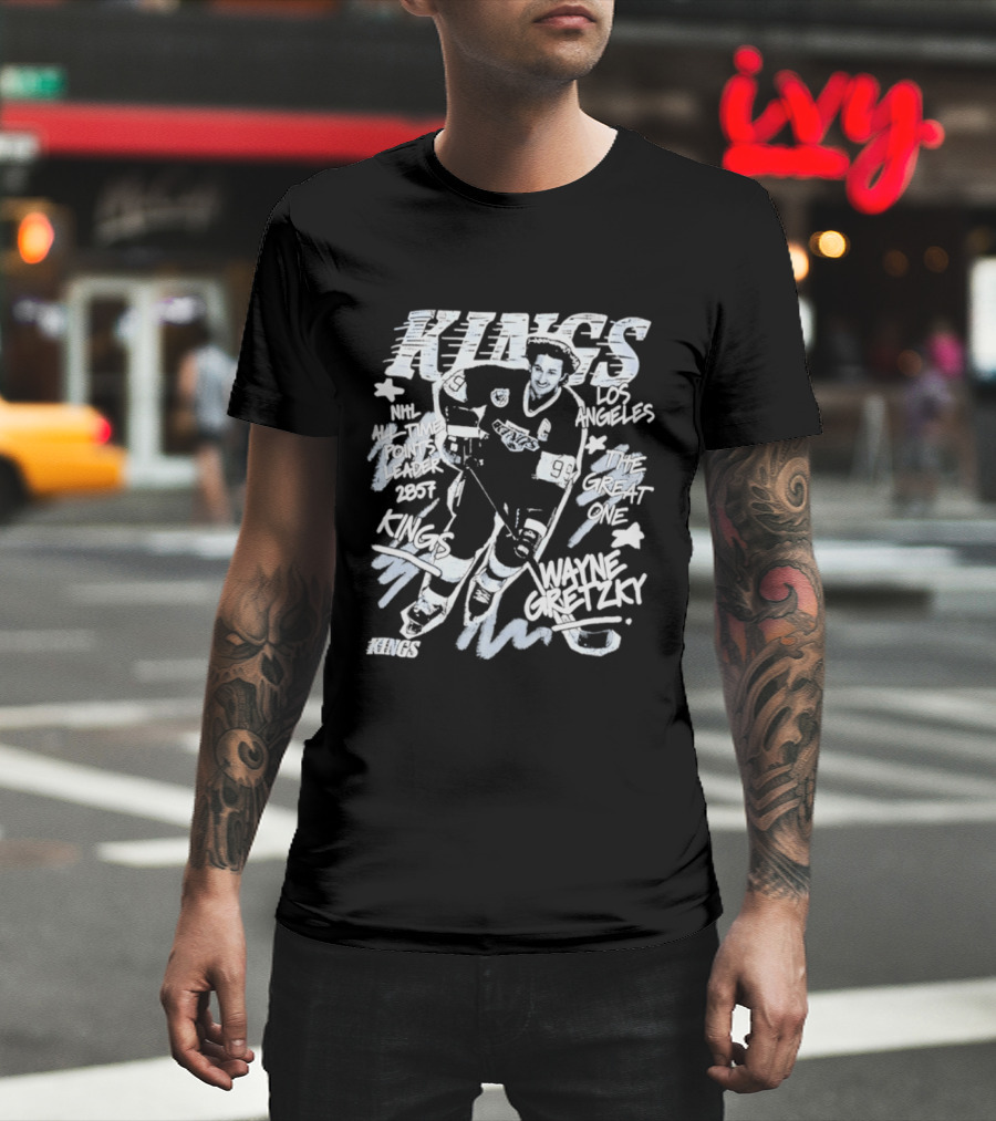 Los Angeles Kings Wayne Gretzky NHL All Time Points Leader Hockey Legend T-Shirt