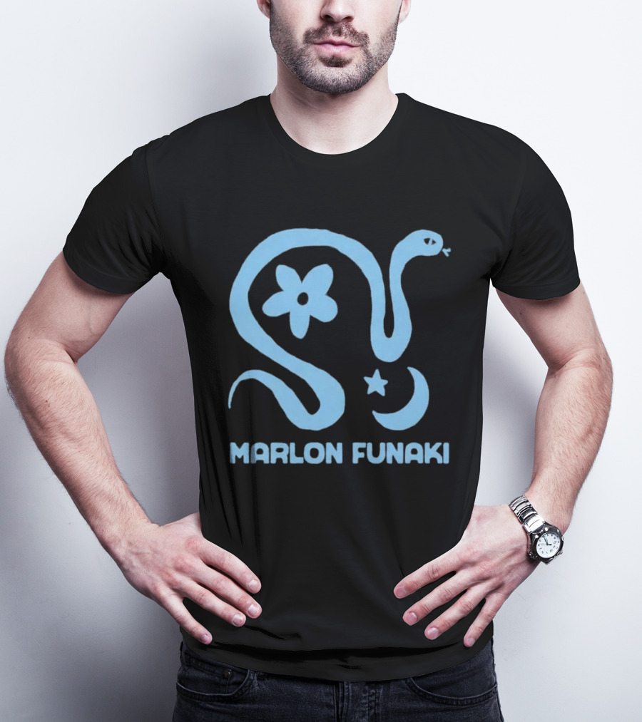 Marlon Funaki Snake Flower Star Moon T-Shirt