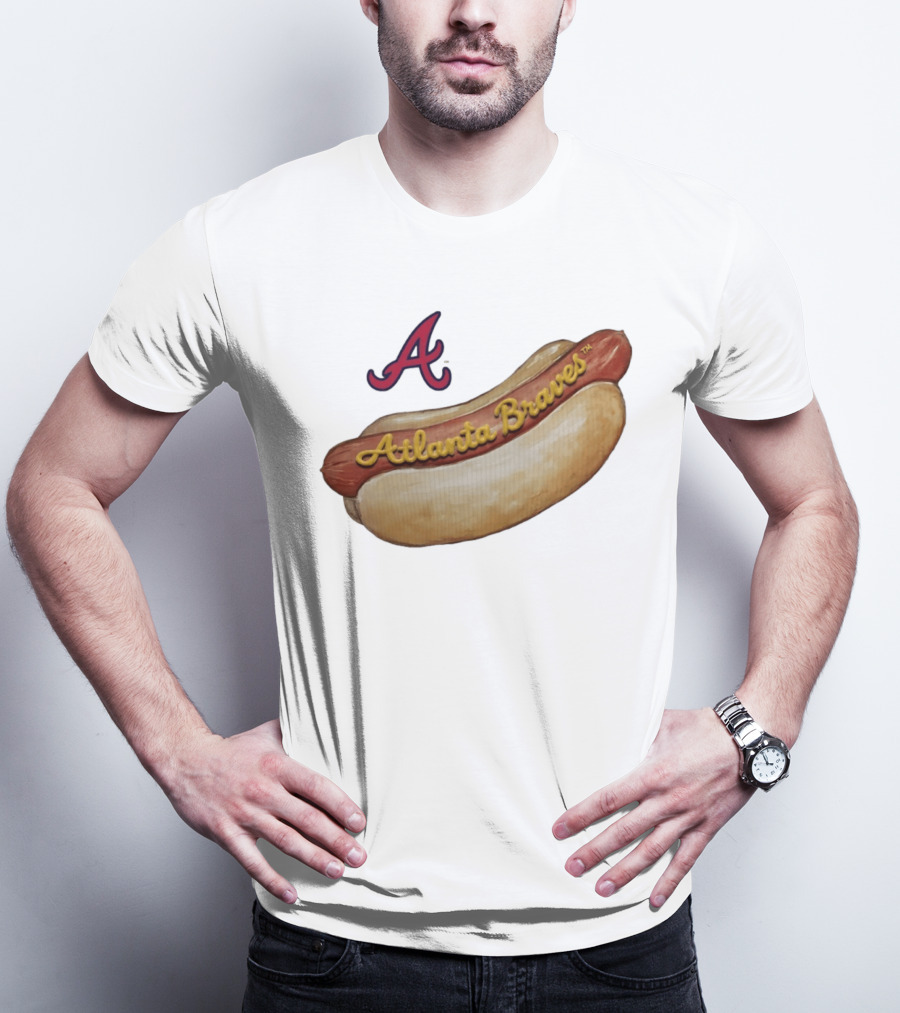 Atlanta Braves Hot Dog A Logo MLB 2026 Season T-Shirt