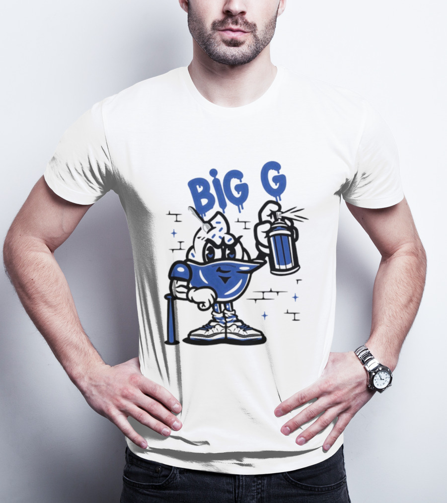 Big G New York Yankees Graffiti Street Art Character Spray Can T-Shirt