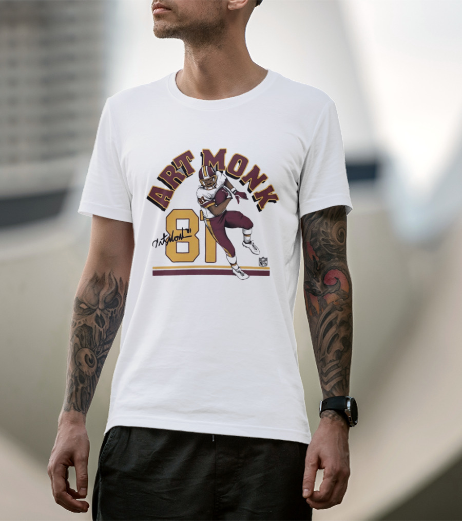 Art Monk 81 Washington Commanders Player Autograph T-Shirt