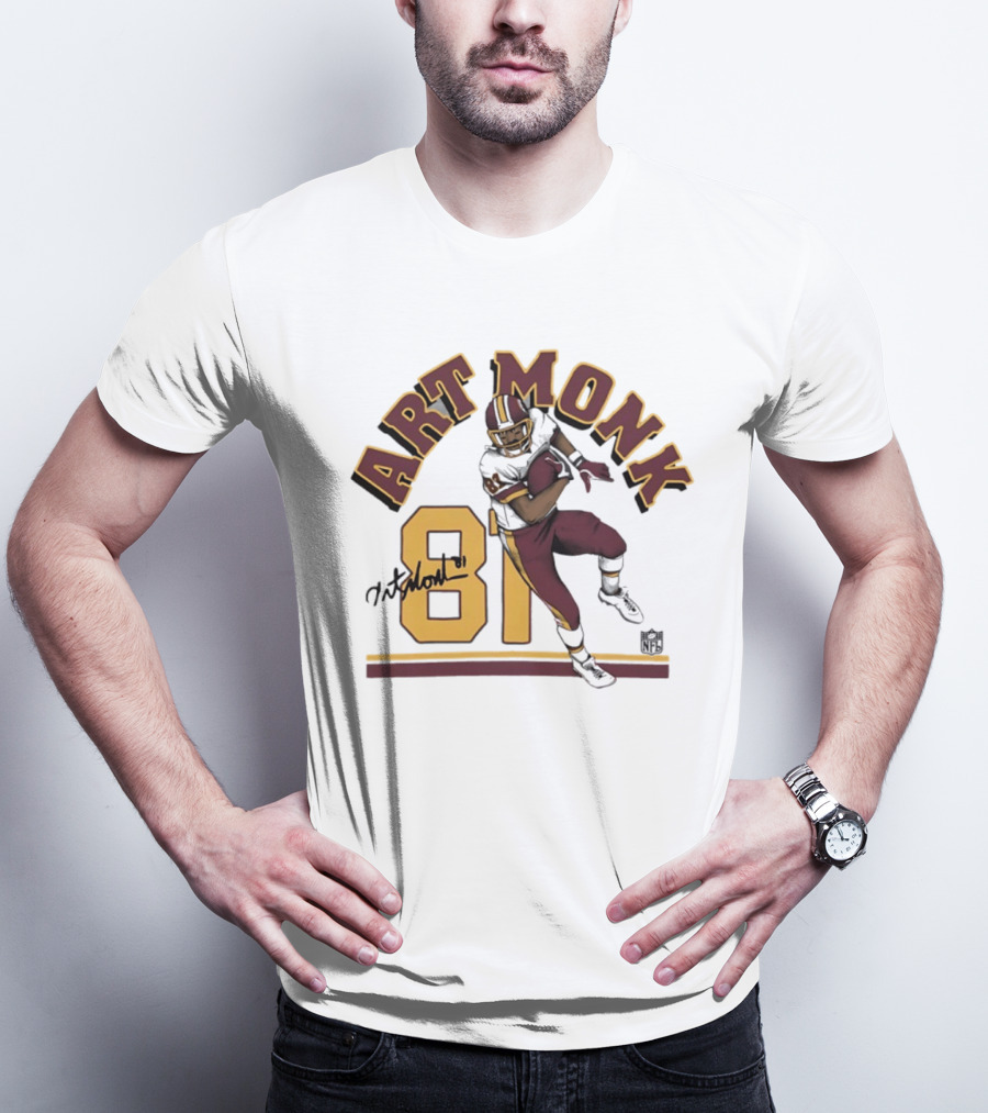 Art Monk 81 Washington Commanders Player Autograph T-Shirt