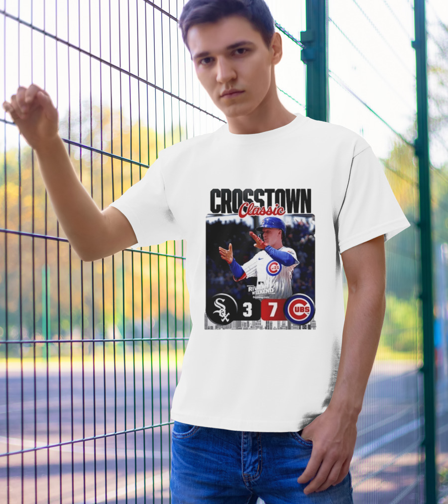 Crosstown Classic Cubs Victory Over White Sox 7 3 Pete Crow Armstrong MLB Rival Weekend T-Shirt