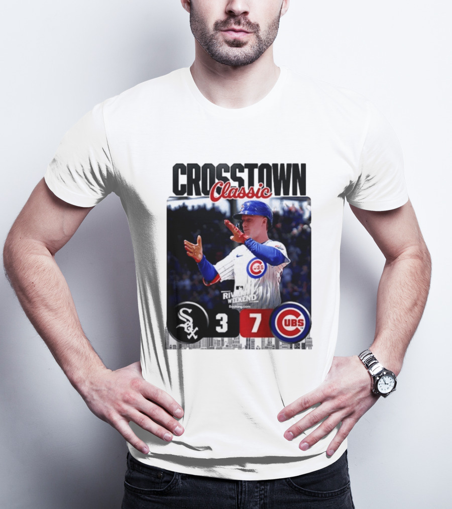 Crosstown Classic Cubs Victory Over White Sox 7 3 Pete Crow Armstrong MLB Rival Weekend T-Shirt