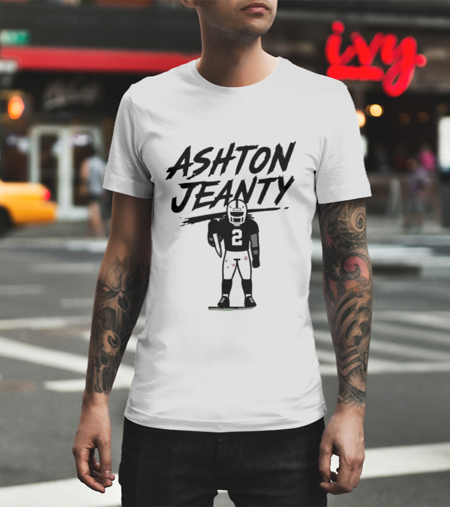 Raiders Ashton Jeanty Number 2 Horror Halloween Football T-Shirt
