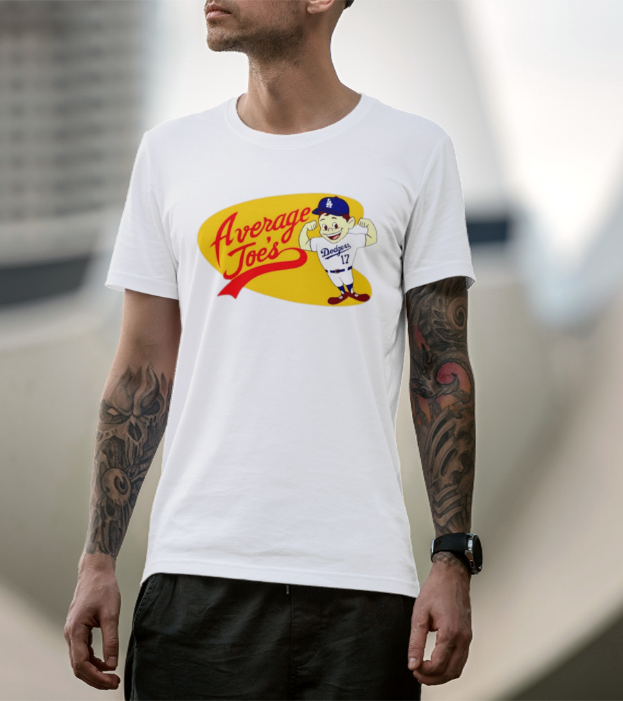 Average Joe's Dodgers No 17 LA Cartoon T-Shirt