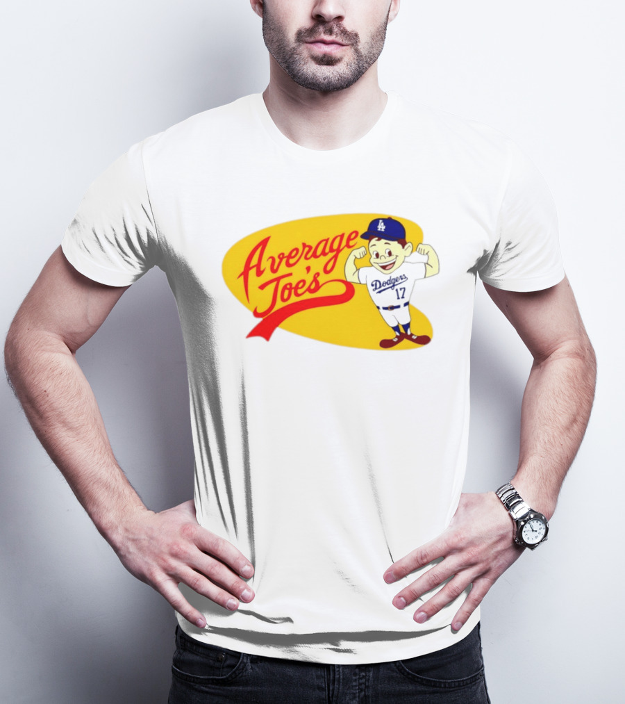 Average Joe's Dodgers No 17 LA Cartoon T-Shirt