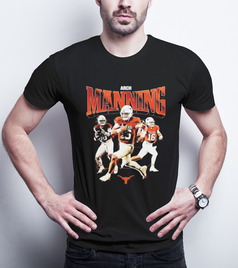 Arch Manning 16 Texas Longhorns NCAA Football Player Manning T-Shirt