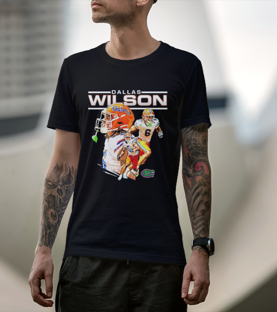 Dallas Wilson 6 Gators University Of Florida Football Player NCAA T-Shirt