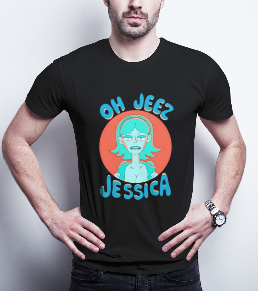 Oh Jeez Jessica Rick And Morty Adult Swim T-Shirt
