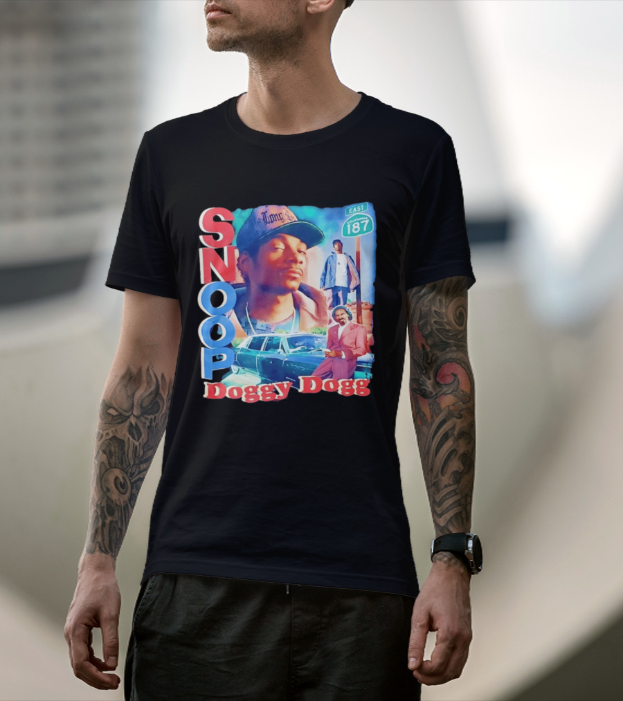 Snoop Doggy Dogg East California 187 Vintage Style Urban Fashion T-Shirt
