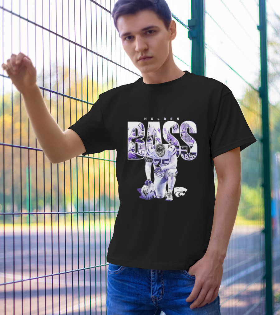 Holden Bass 75 Kansas State NCAA Football Stamped Show Respect T-Shirt