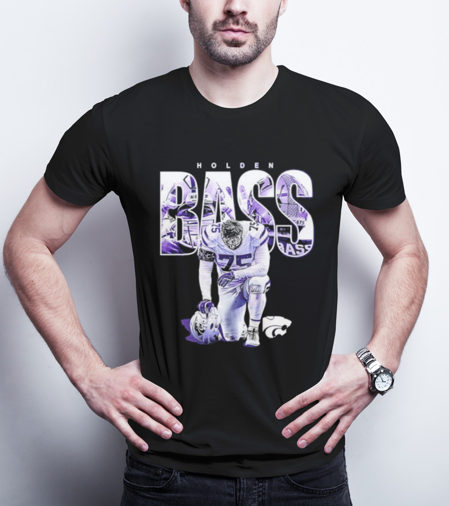 Holden Bass 75 Kansas State NCAA Football Stamped Show Respect T-Shirt
