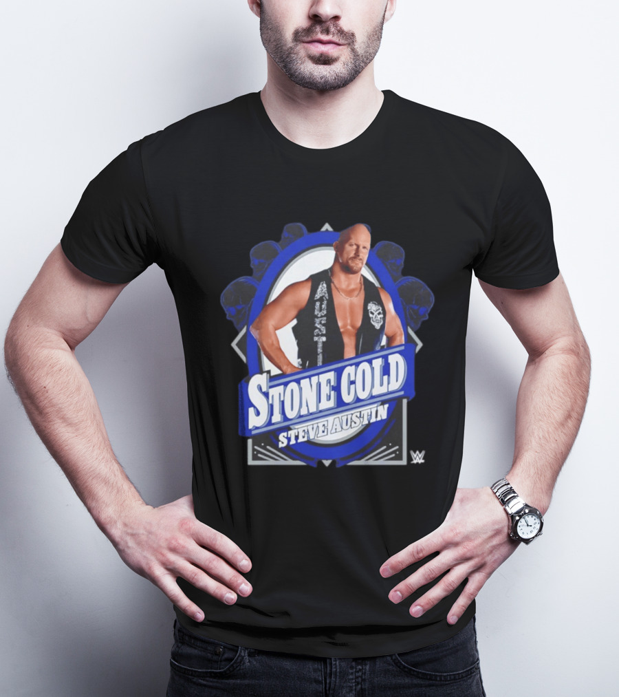 Stone Cold Steve Austin WWE 2026 Iconic Vest Skull T-Shirt