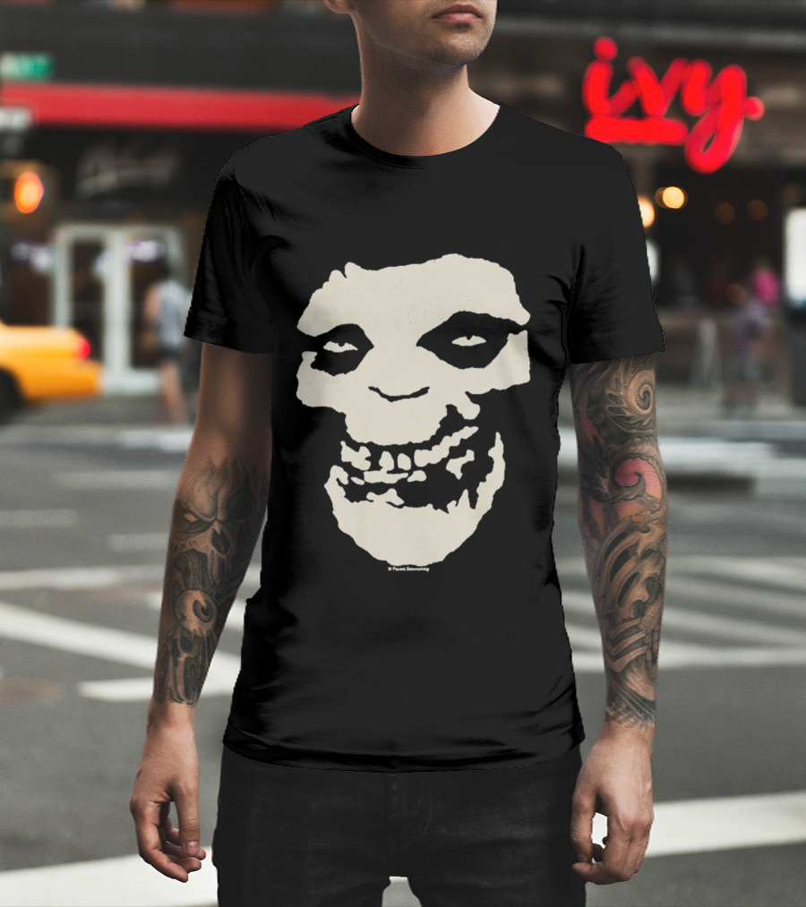 SUGA BTS Crimson Ghost Skull Misfits Collaboration T-Shirt