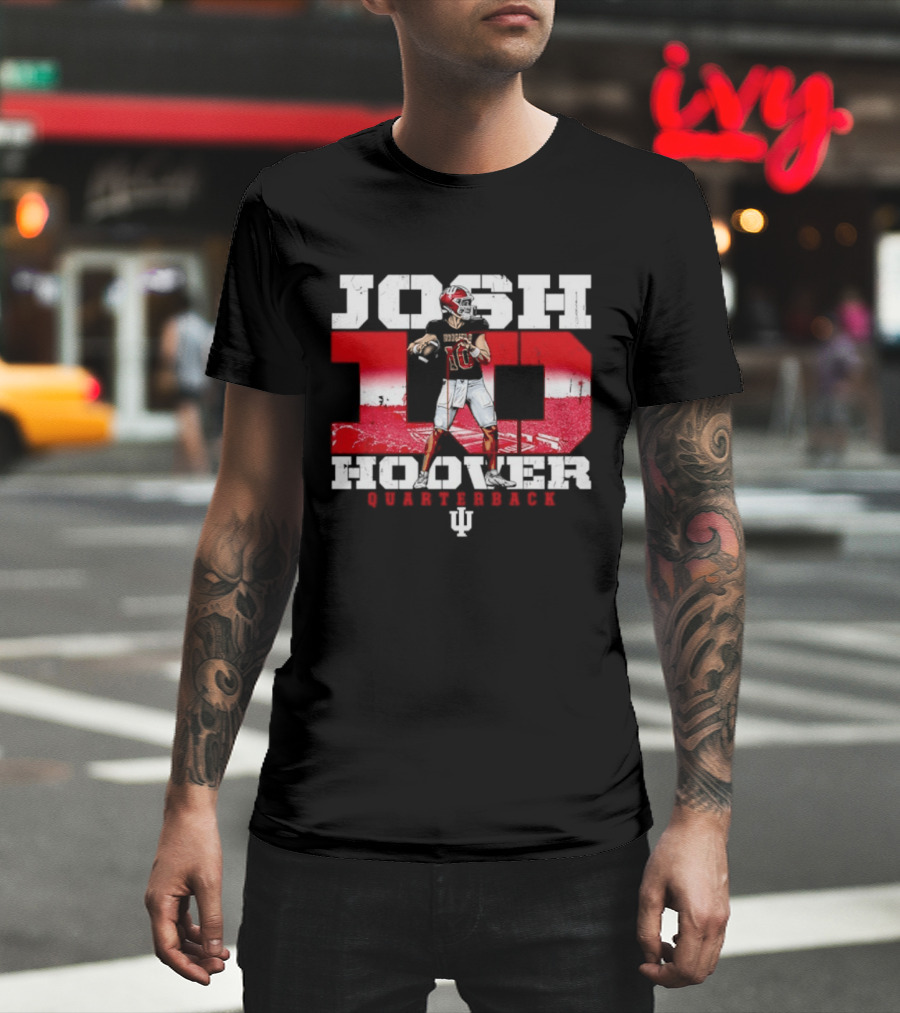 Josh Hoover 10 Indiana Hoosiers Quarterback NCAA T-Shirt