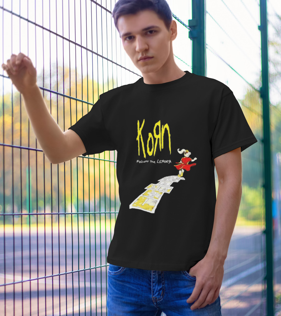 Korn Follow The Leader Nu Metal Band Hopscotch Cover T-Shirt