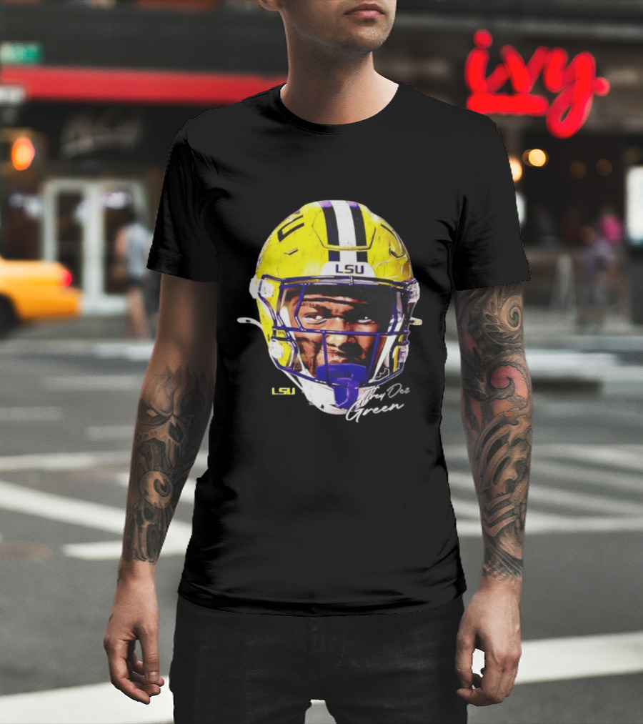 Trey'Dez Green LSU Tigers Football Helmet NCAA Sports T-Shirt