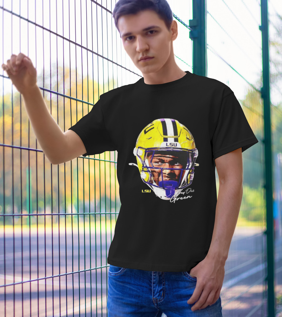 Trey'Dez Green LSU Tigers Football Helmet NCAA Sports T-Shirt
