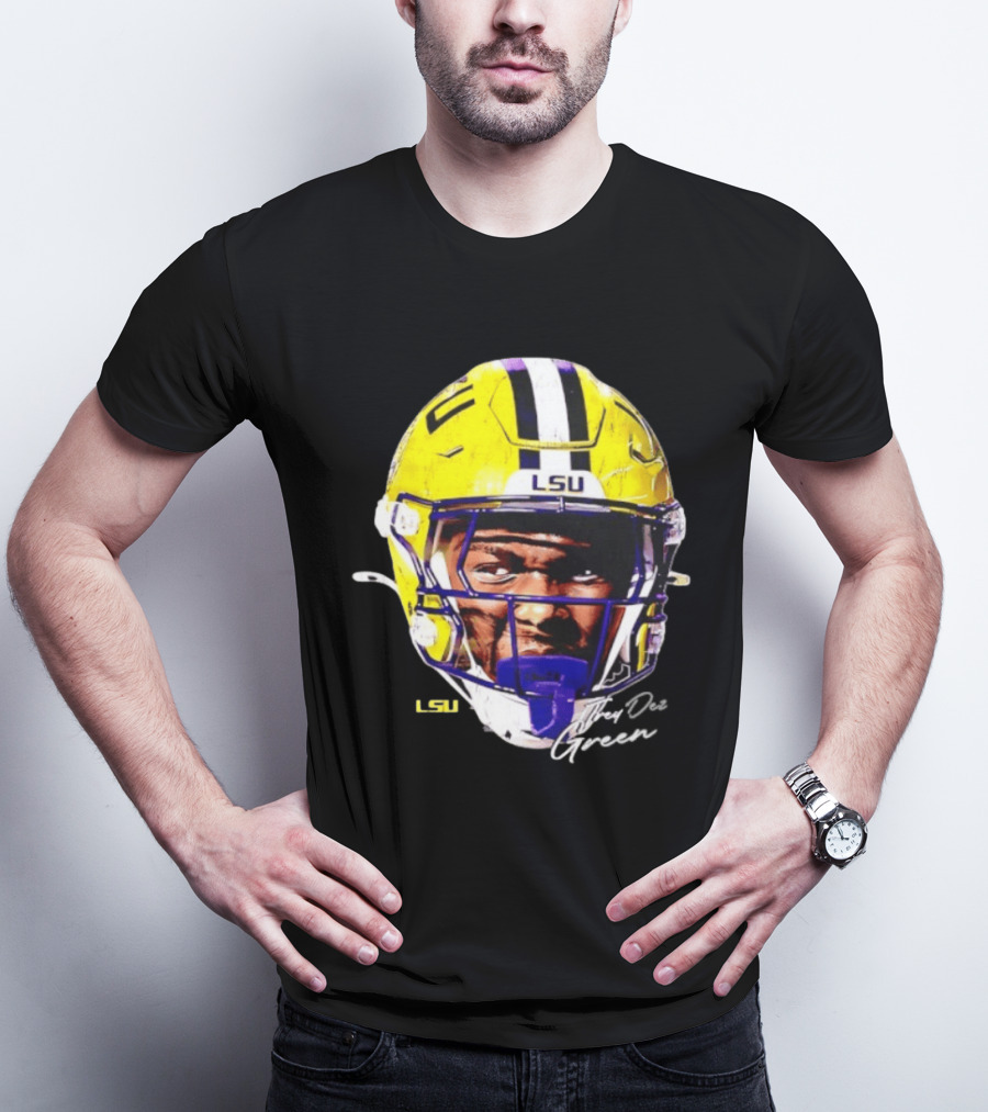 Trey'Dez Green LSU Tigers Football Helmet NCAA Sports T-Shirt