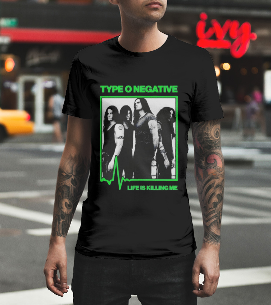 Type O Negative Life Is Killing Me Band Photo Peter Steele T-Shirt