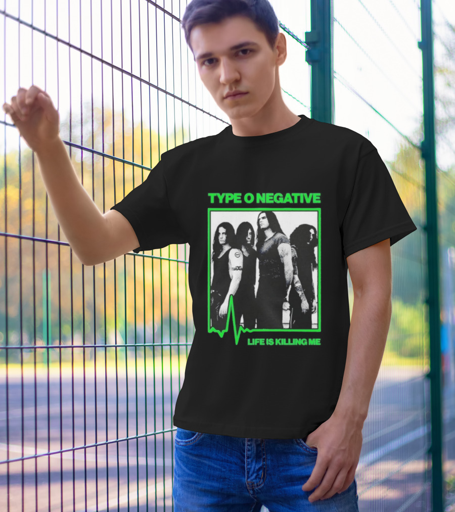 Type O Negative Life Is Killing Me Band Photo Peter Steele T-Shirt