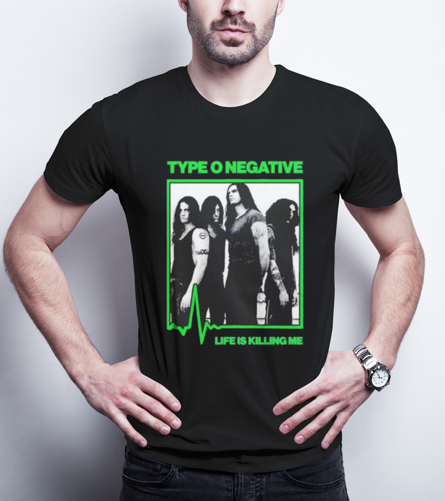 Type O Negative Life Is Killing Me Band Photo Peter Steele T-Shirt