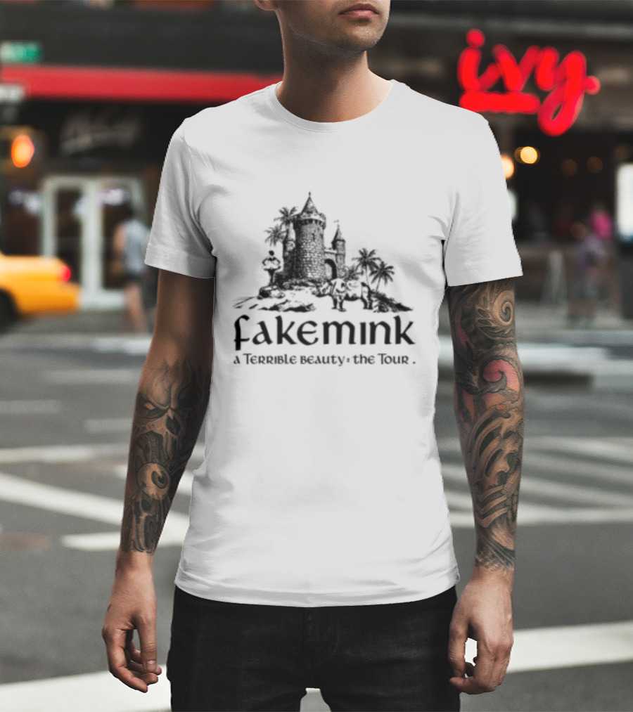Fakemink A Terrible Beauty The Castle Longsleeve White T-Shirt