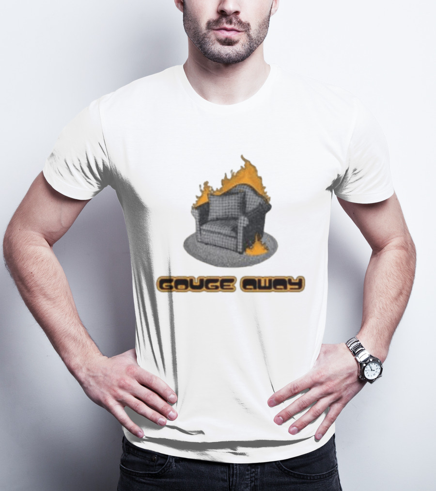 Pillowhead Shop Gouge Away Chair On Fire Ringer T-Shirt